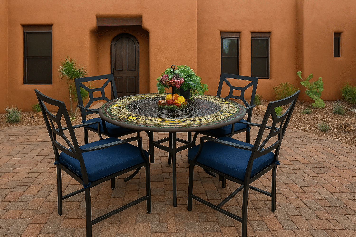 KNF 5 Pc. 48" Rd. Mosaic Dining Set - Patio Connection
